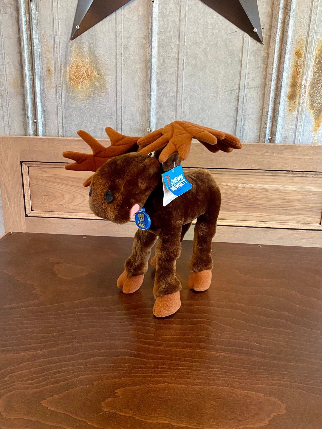 Vintage Chewy-newgett Chocolate Moose Plush - Etsy