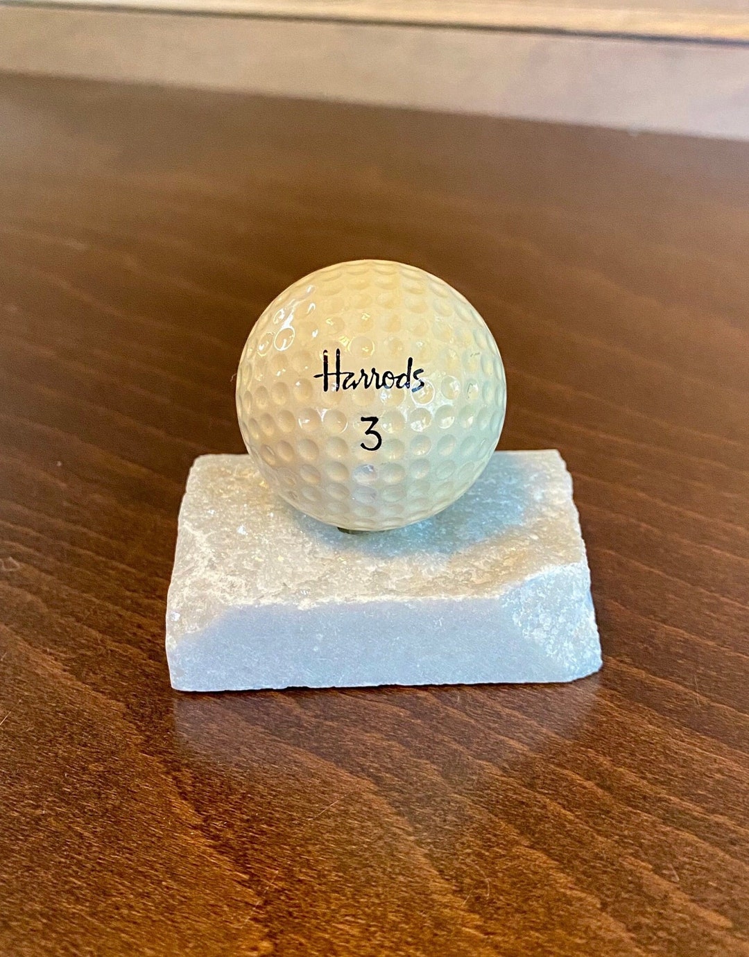 Vintage Harrods Luxury Quartz Golf Ball Display - Etsy