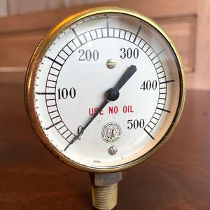 Vintage Brass Motometer Pressure Gauge - Etsy