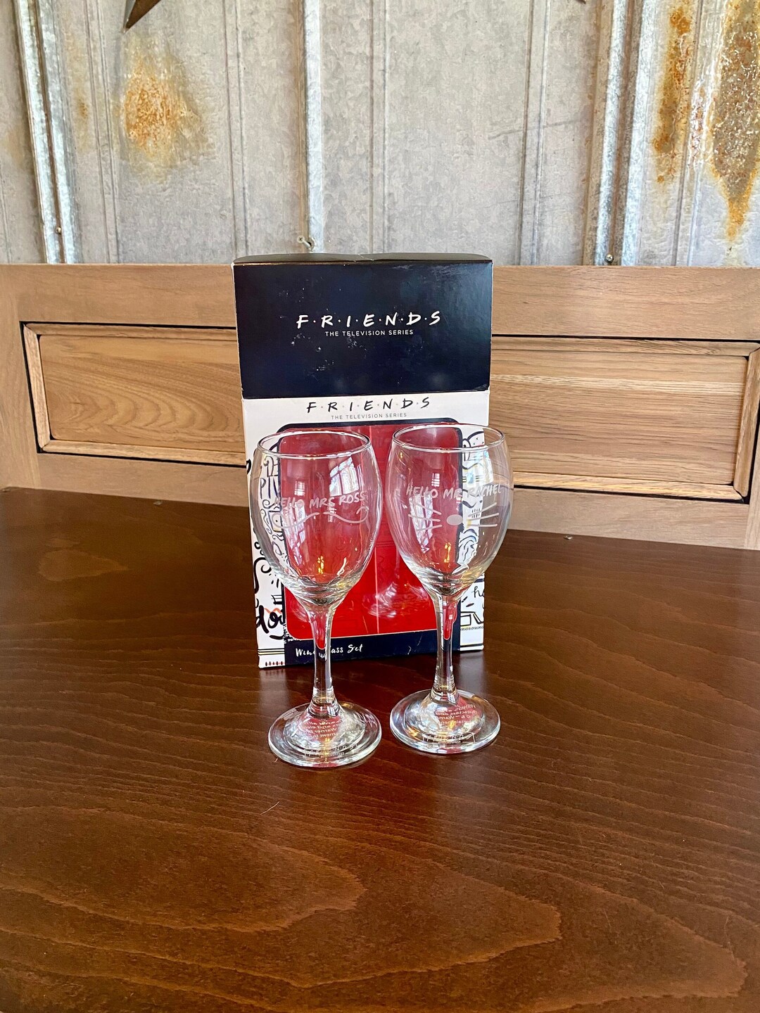 Friends - Ross and Rachel Wine Glasses - Etsy