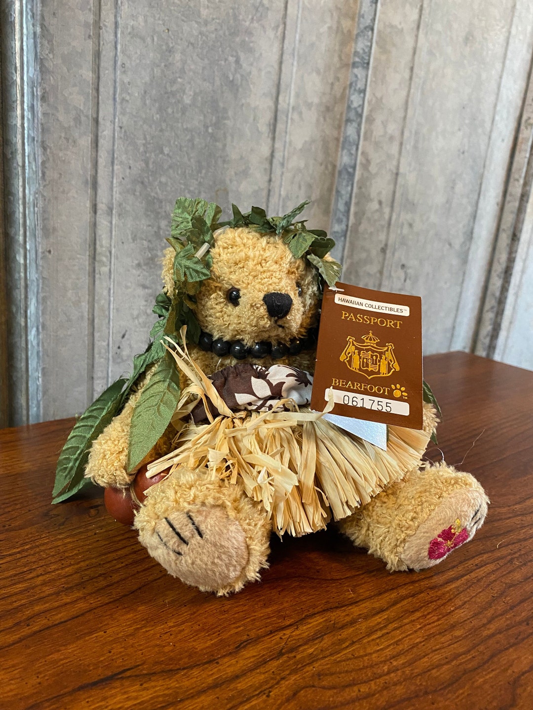 Vintage Bearfoot Hawaiian Hula Bear - Etsy