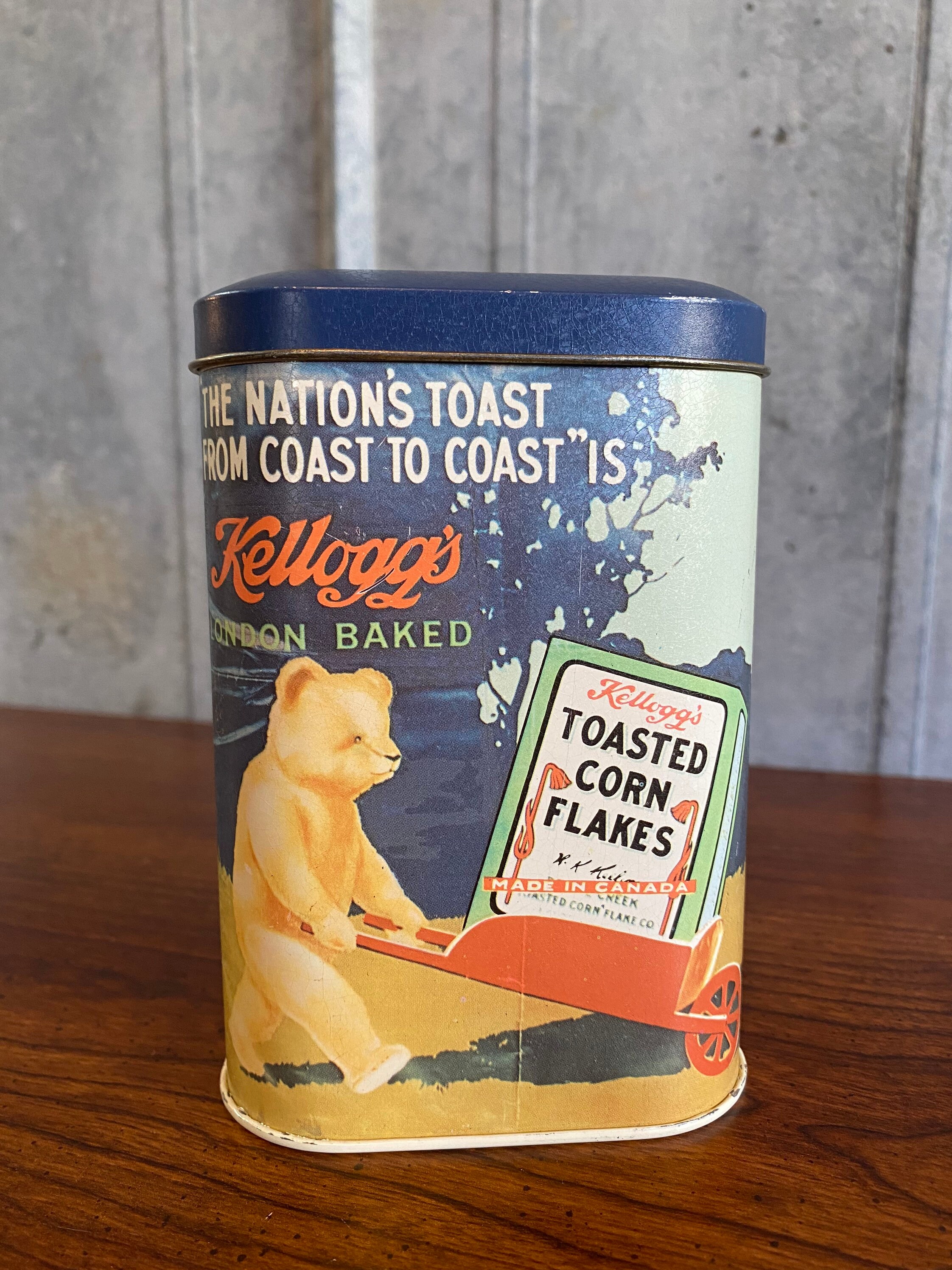 Vintage Kellogg’s Toasted Corn Flakes Metal Tin - Etsy