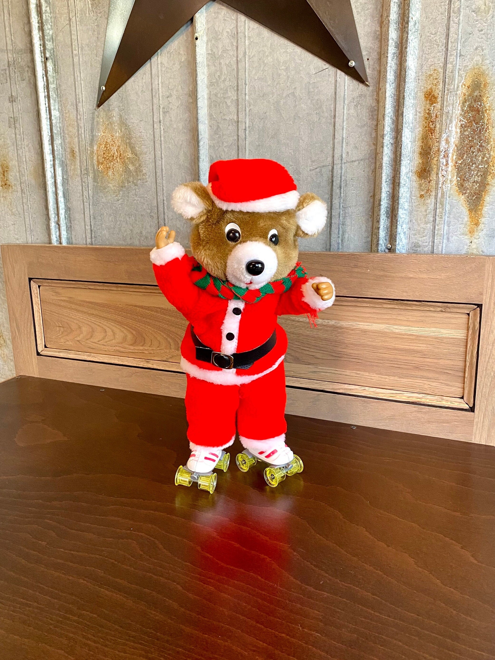 Vintage Electronic Roller Skating Teddy Bear - Etsy