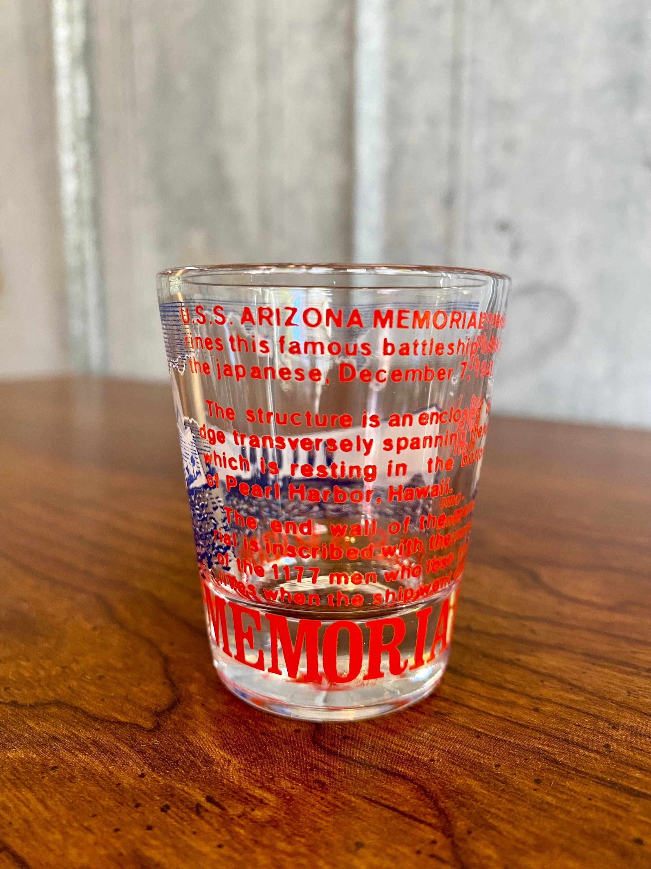Vintage USS Arizona Memorial Shot Glass - Etsy