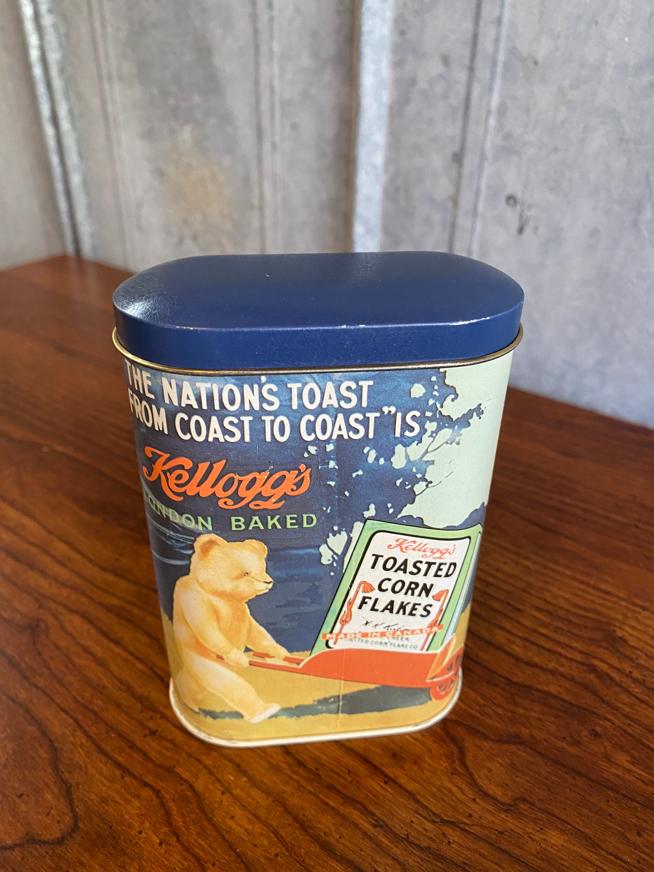Vintage Kellogg’s Toasted Corn Flakes Metal Tin - Etsy