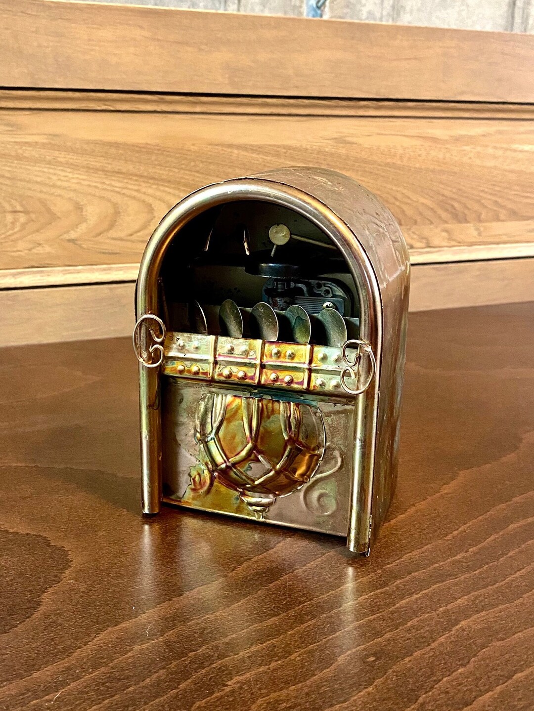 Vintage Brass Juke Box Musical Wind Up - Etsy