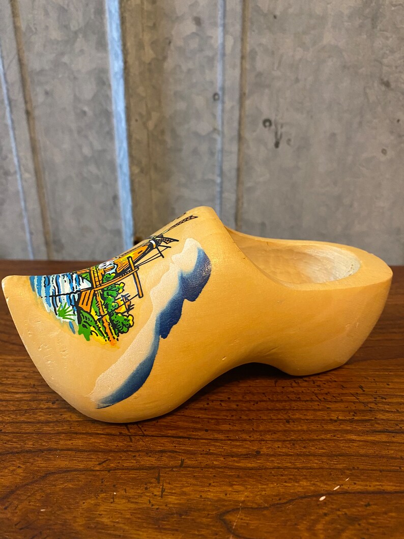 Vintage Hand Carved Holland Wooden Clog - Etsy