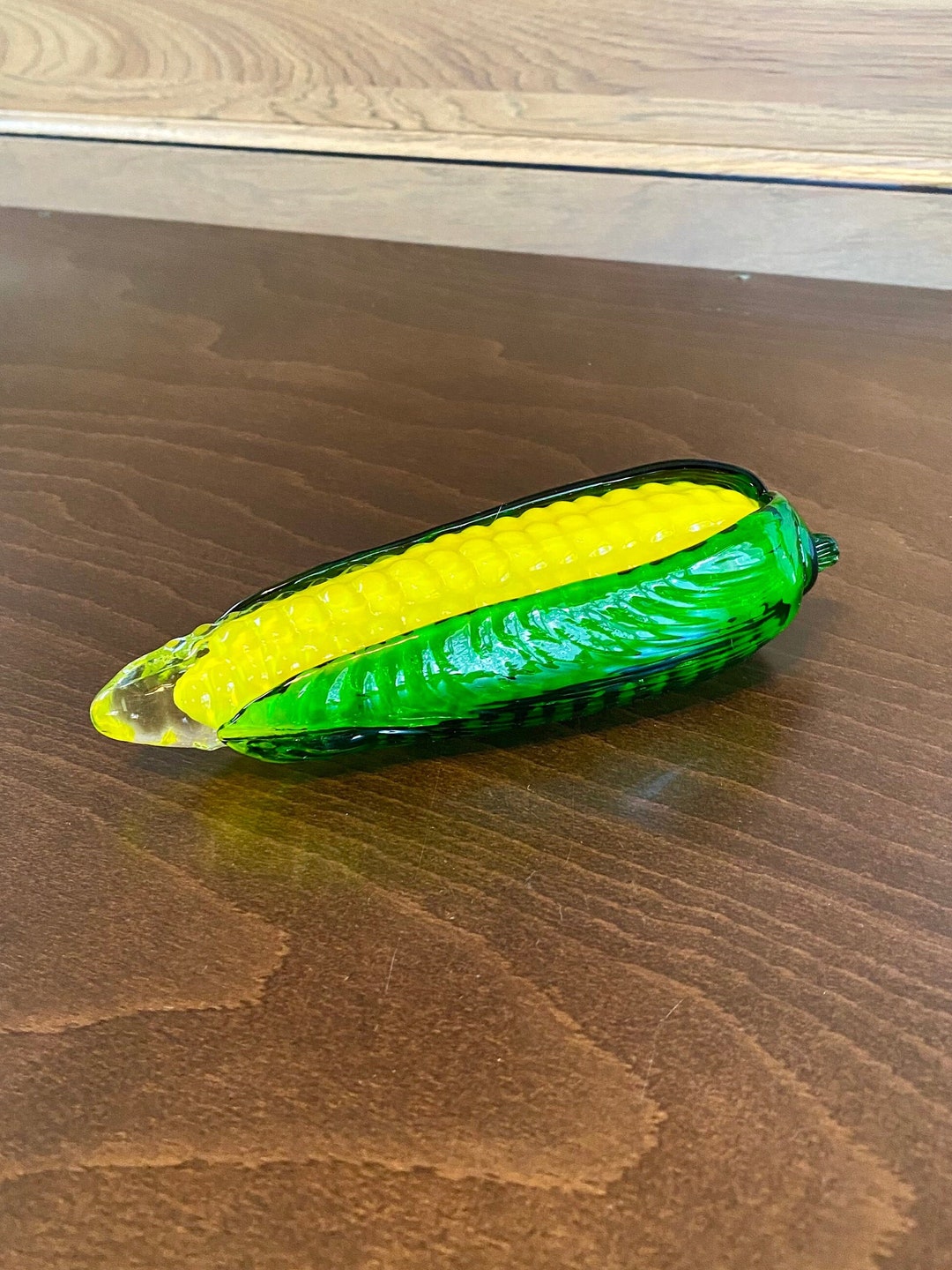 Vintage Hand Blown “corn on the Cob” Glass Sculpture - Etsy