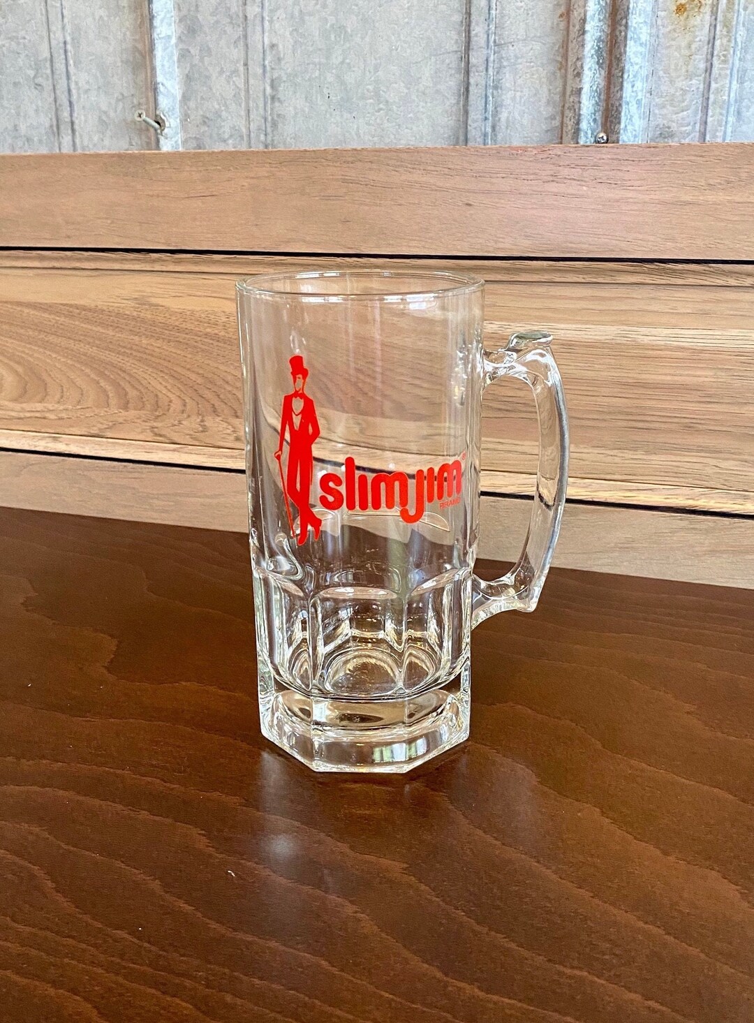 Vintage Slim Jim Oversized Beer Glass - Etsy