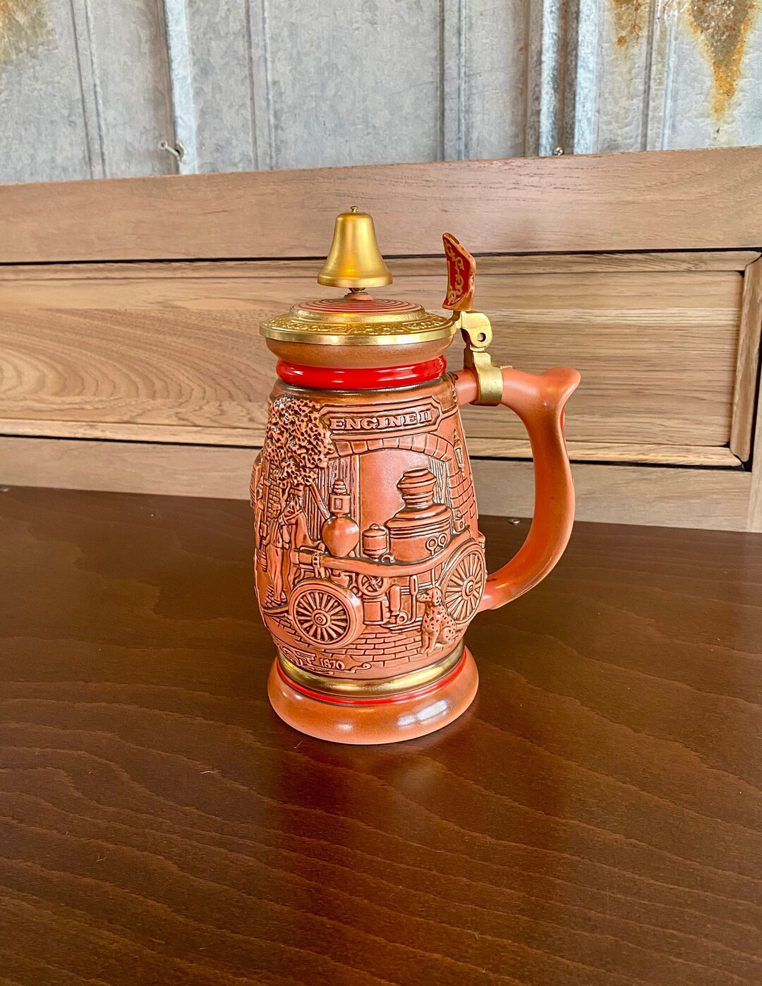 Vintage American Firefighter Tribute Beer Stein - Etsy