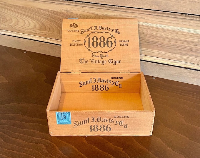 Vintage Samuel Davis 1886 Cigar Box - Etsy