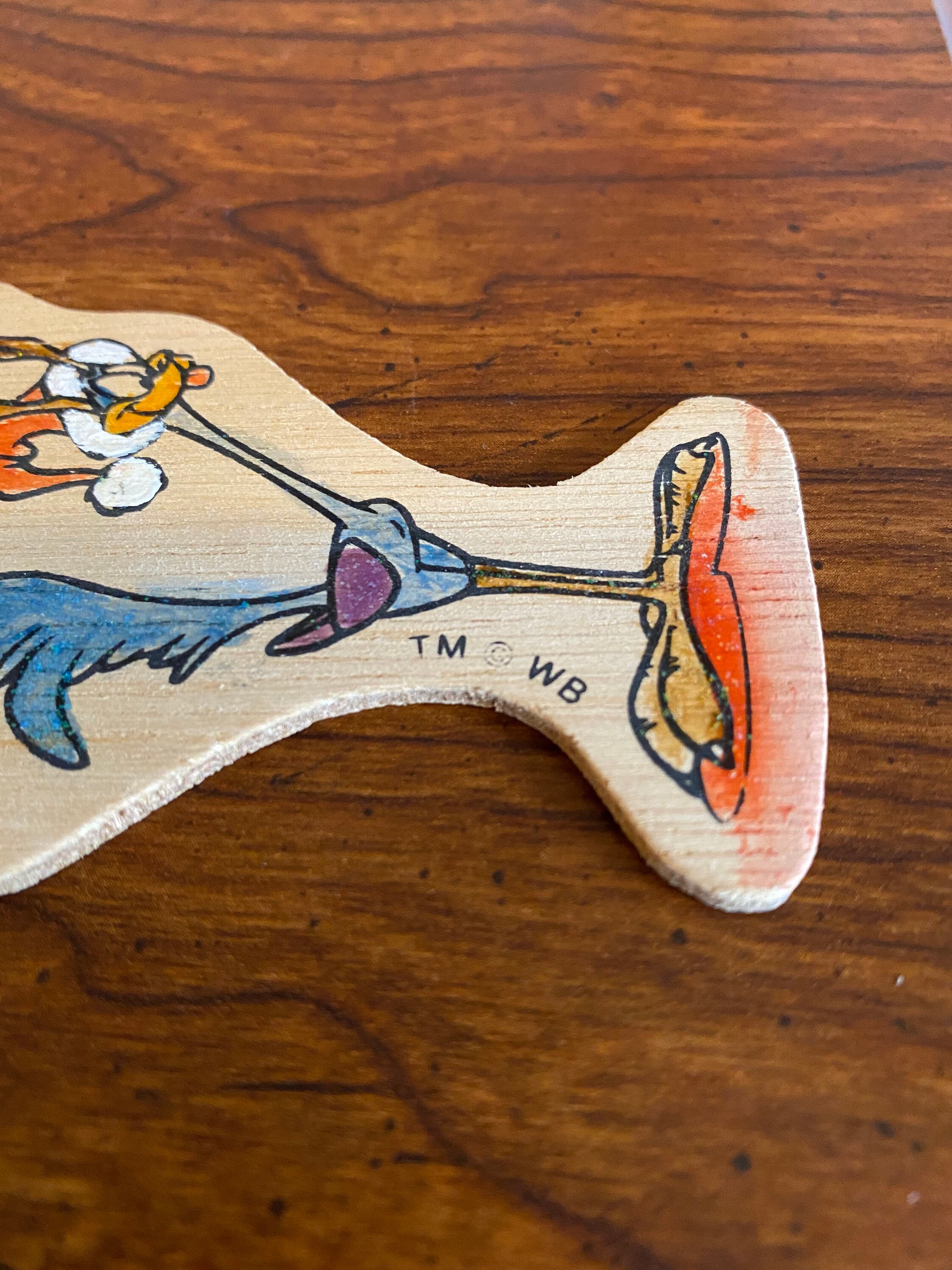 Vintage Warner Bros Road Runner Reindeer Wooden Ornament - Etsy