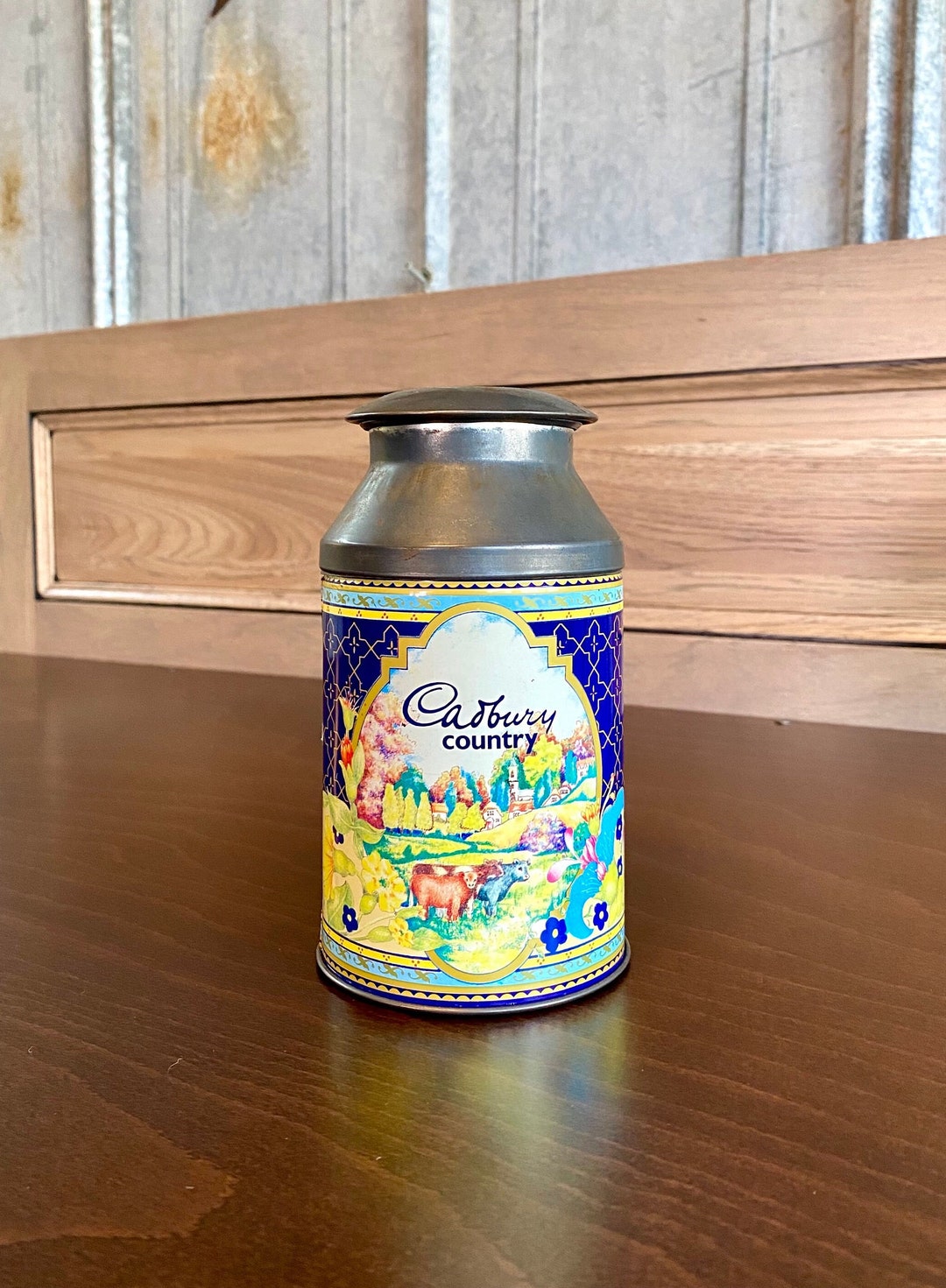 Vintage Cadbury Country Metal Canister - Etsy