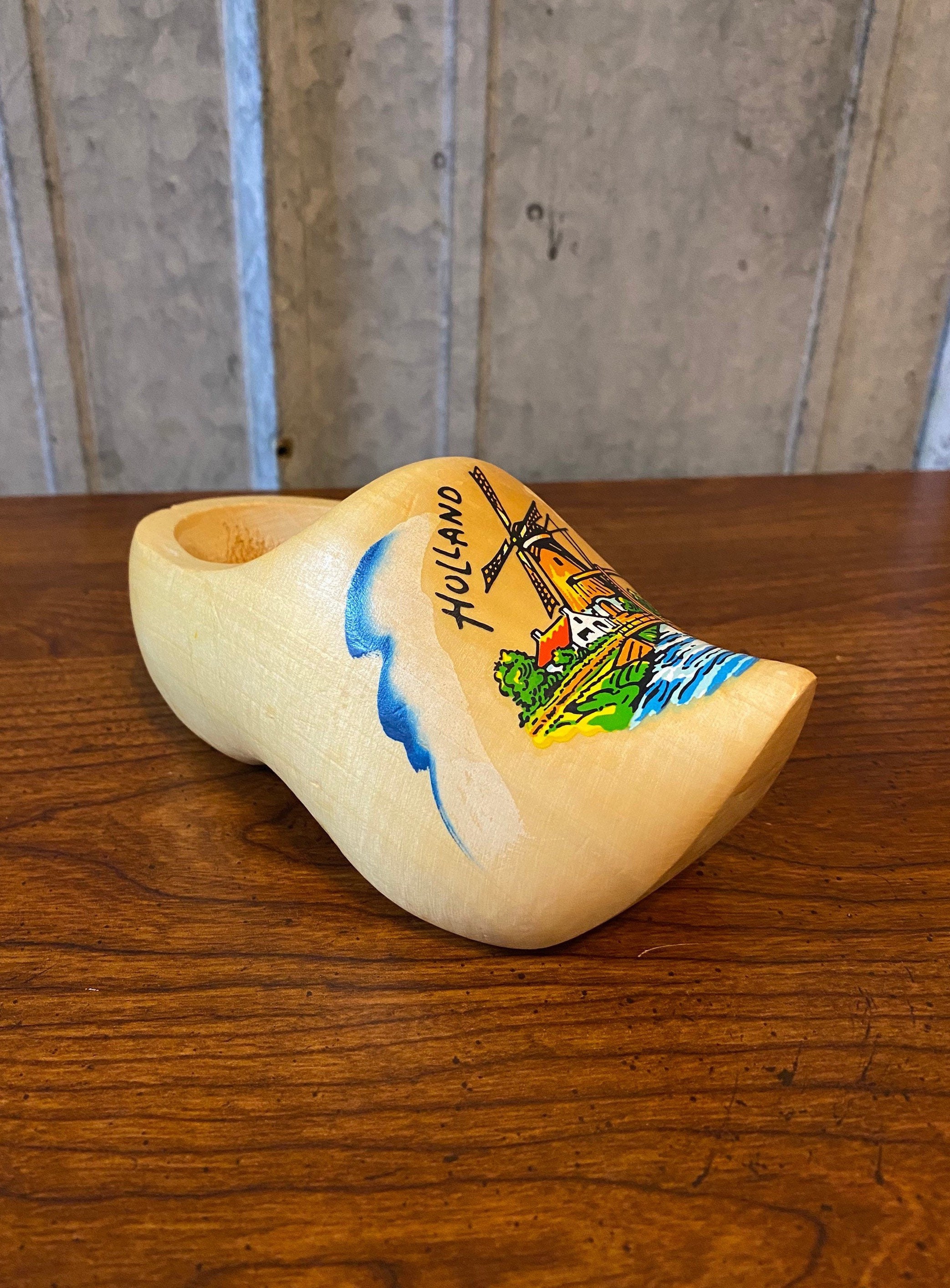 Vintage Hand Carved Holland Wooden Clog - Etsy
