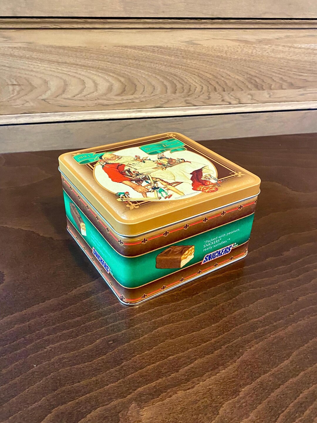 Vintage Holiday Snickers Collectible Tin - Etsy