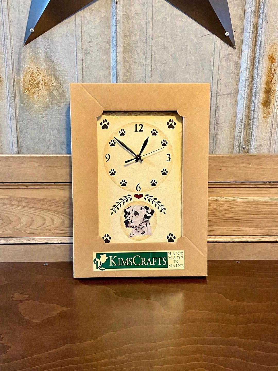 Dalmatian Slate Rock Clock - Etsy