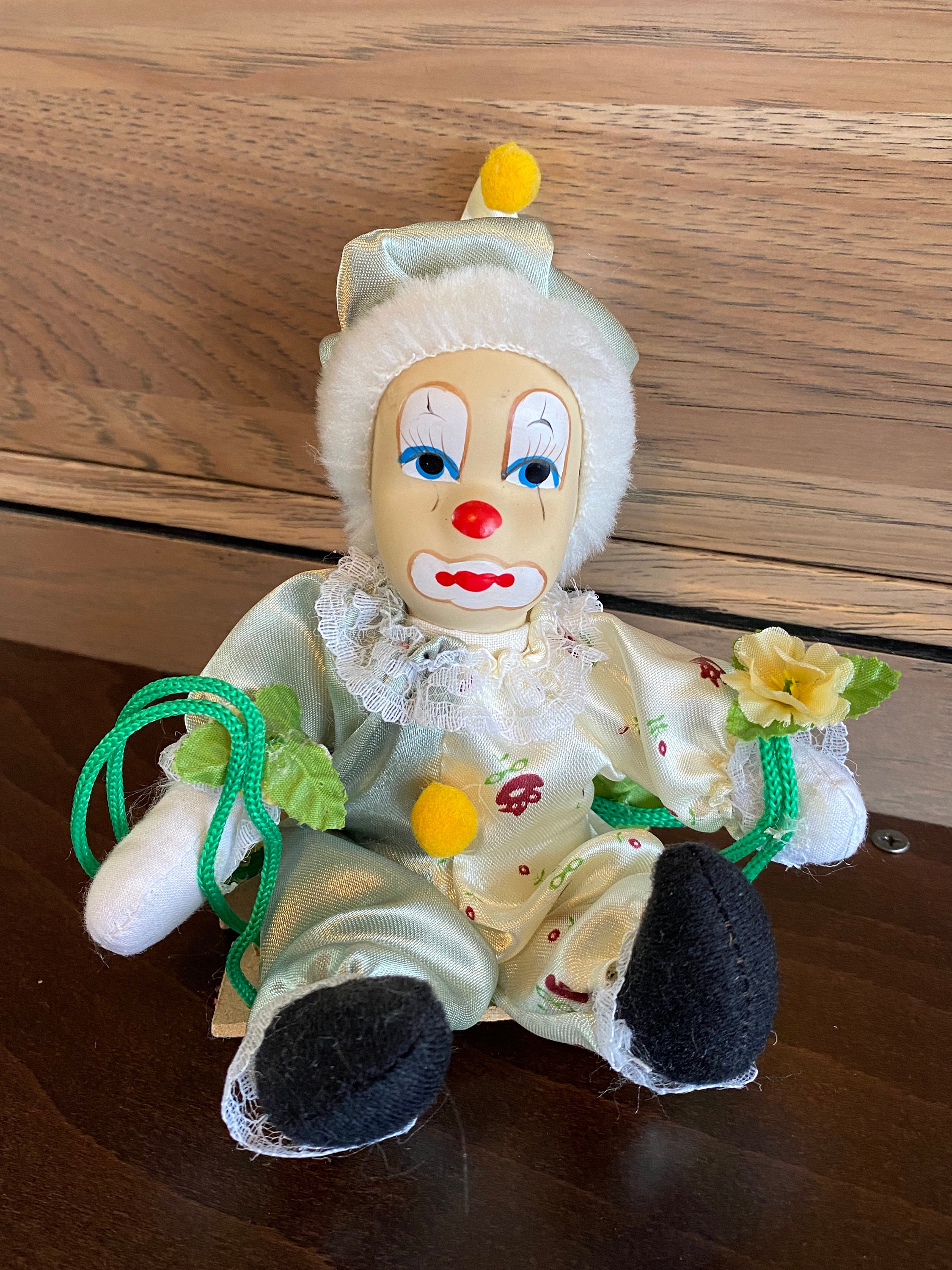 Vintage Miniature Swinging Porcelain Clown - Etsy