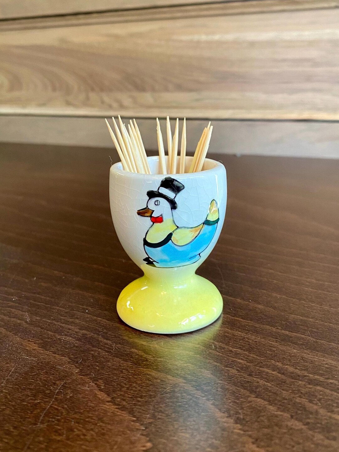 Vintage Ceramic Duck Toothpick Holder - Etsy