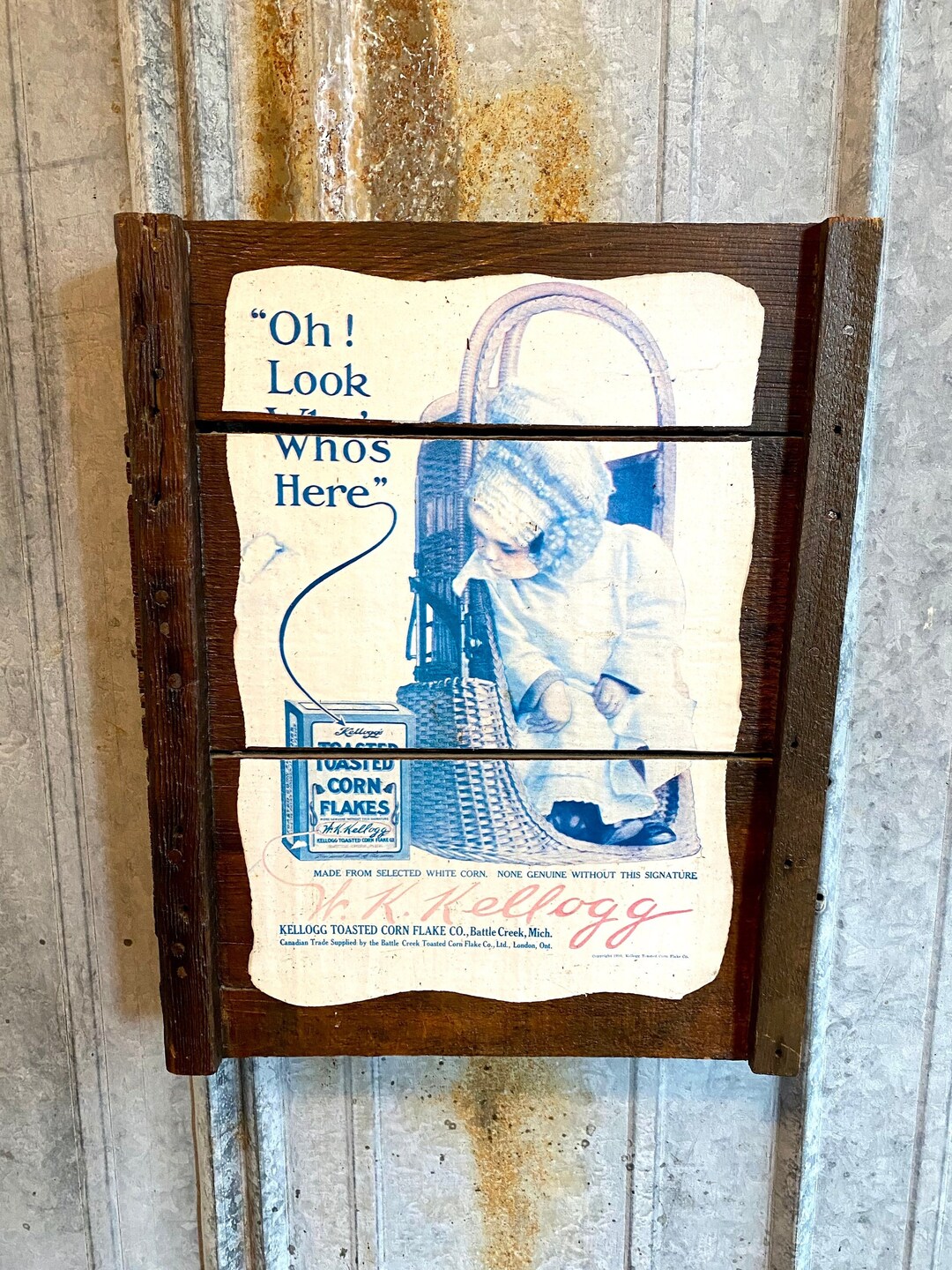 Antique Kellogg’s Corn Flakes Wall Decor - Etsy