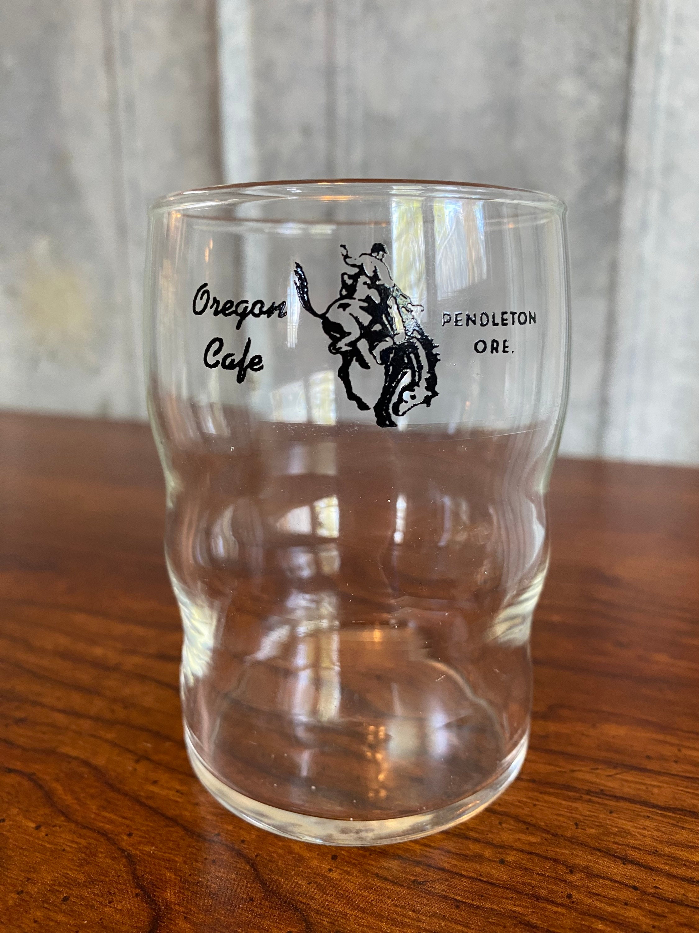 Vintage Pendleton Round up Cafe Glass - Etsy
