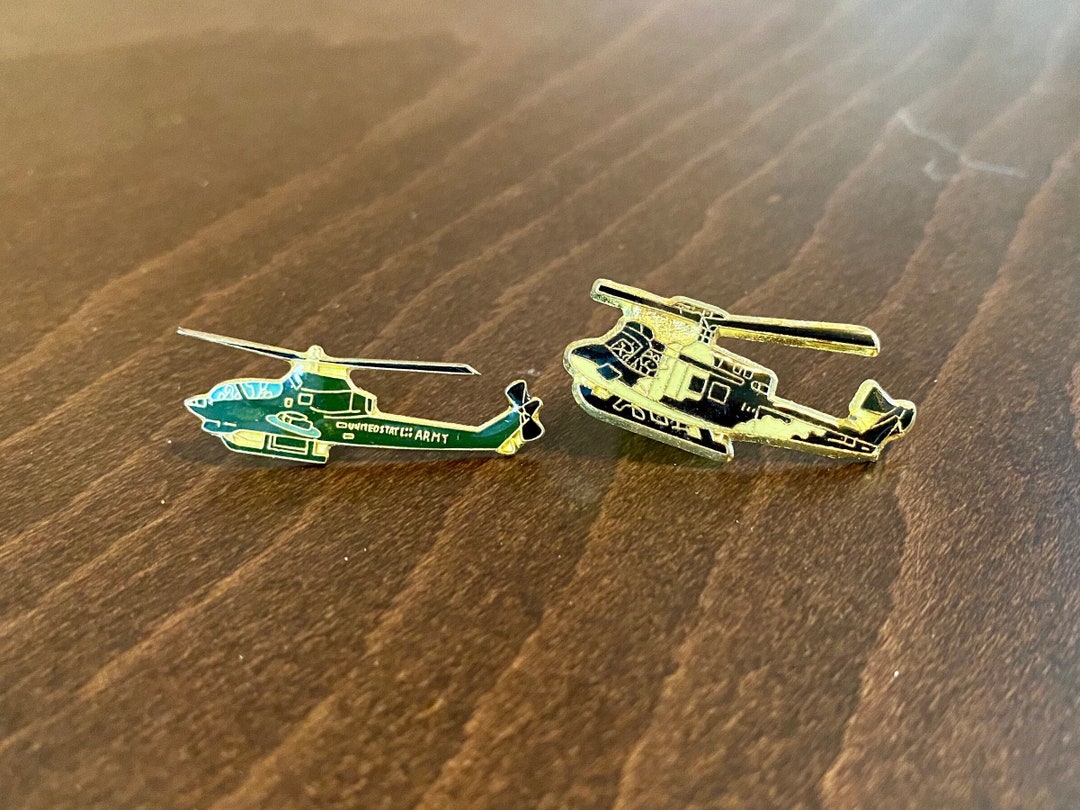 Vintage Vietnam Era Military Helicopter Lapel Pins - Etsy