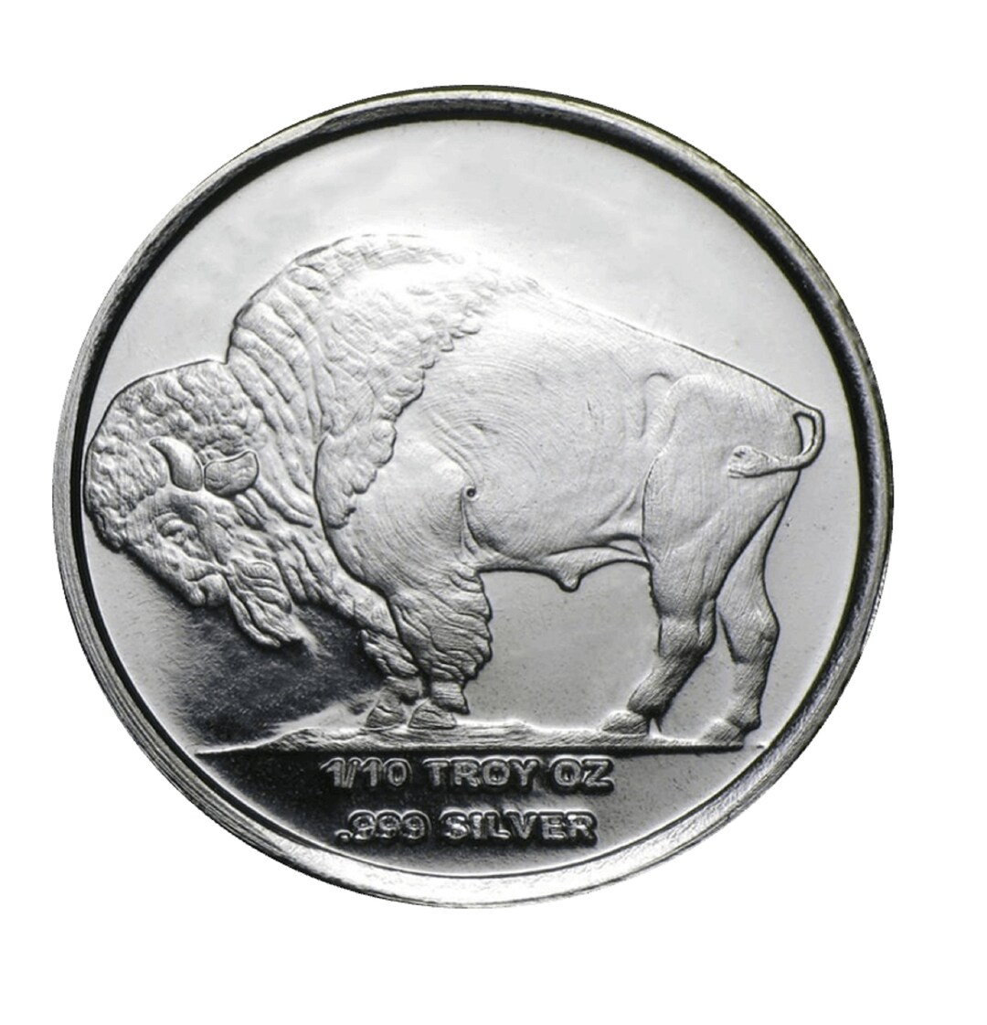 1/10 Troy Oz Silver Buffalo .999 Bullion Coin GEM BU in Case - Etsy