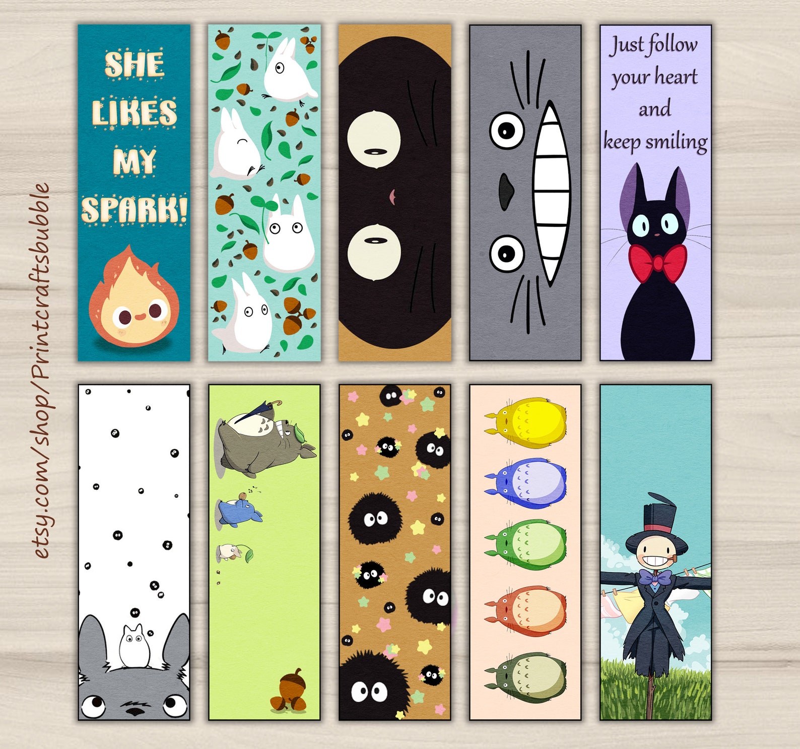 Cartoon Bookmarks Printable Bookmarks Template Printable | Etsy