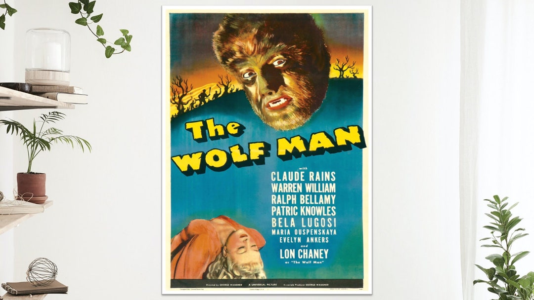 The Wolf Man Movie Stairs Film Poster Print Wall Art Gift A4 A3 - Etsy
