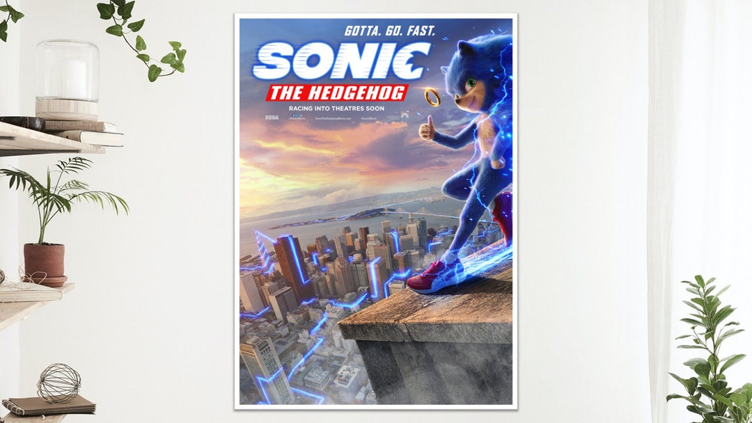 Sonic the Hedgehog Movie Art Film Poster Print Wall Art Gift A4 A3 - Etsy