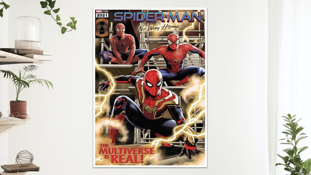 Spider-man No Way Home Comic Book Art Movie Film Poster Print Wall Art ...
