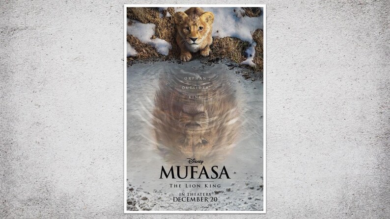 Mufasa the Lion King Movie Film Poster Print Wall Art Gift A4 A3 - Etsy UK