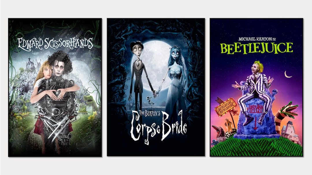 Tim Burton Movie Poster Prints: Film Art Collection - Etsy