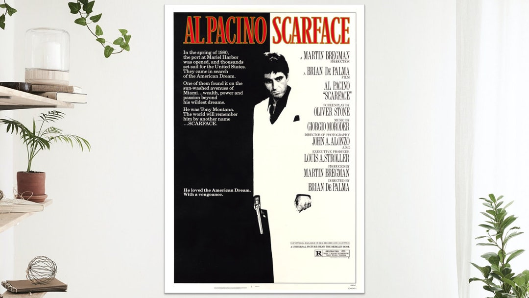 Scarface Movie Art Film Poster Print Wall Art Gift A4 A3 - Etsy