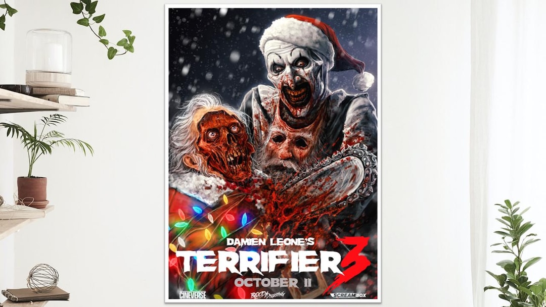Terrifier 3 Ver4 Movie Film Poster Print Wall Art Gift A4 A3 - Etsy