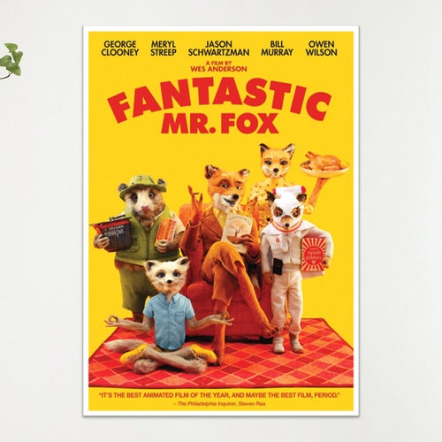 Wes Anderson Fantastic Mr. Fox Minimalist Movie Poster - Etsy