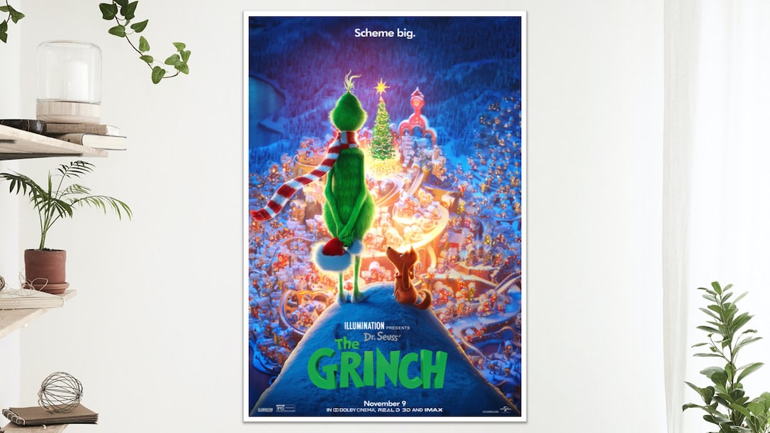 The Grinch Movie Animation Art Film Poster Print Wall Art Gift A4 A3 ...