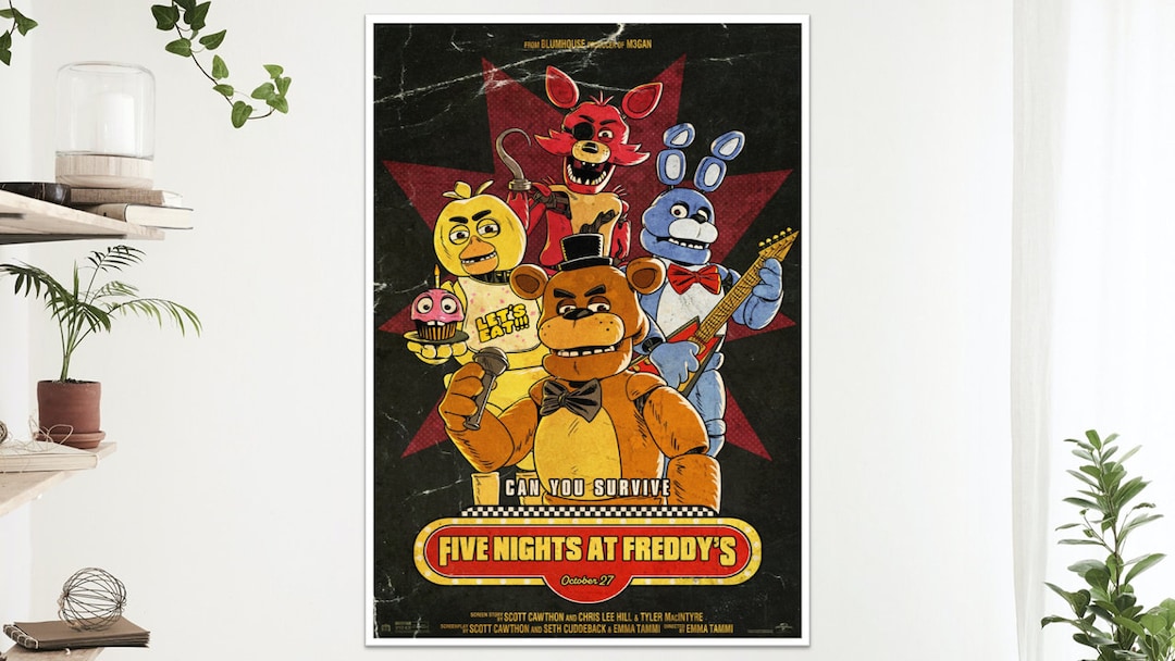 Five Nights at Freddy's Movie Artwork Film Poster Print Wall Art Gift ...