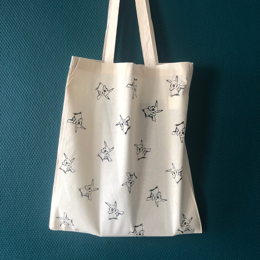 Linocut on Pokémon Totebag choose Your Pokémon - Etsy