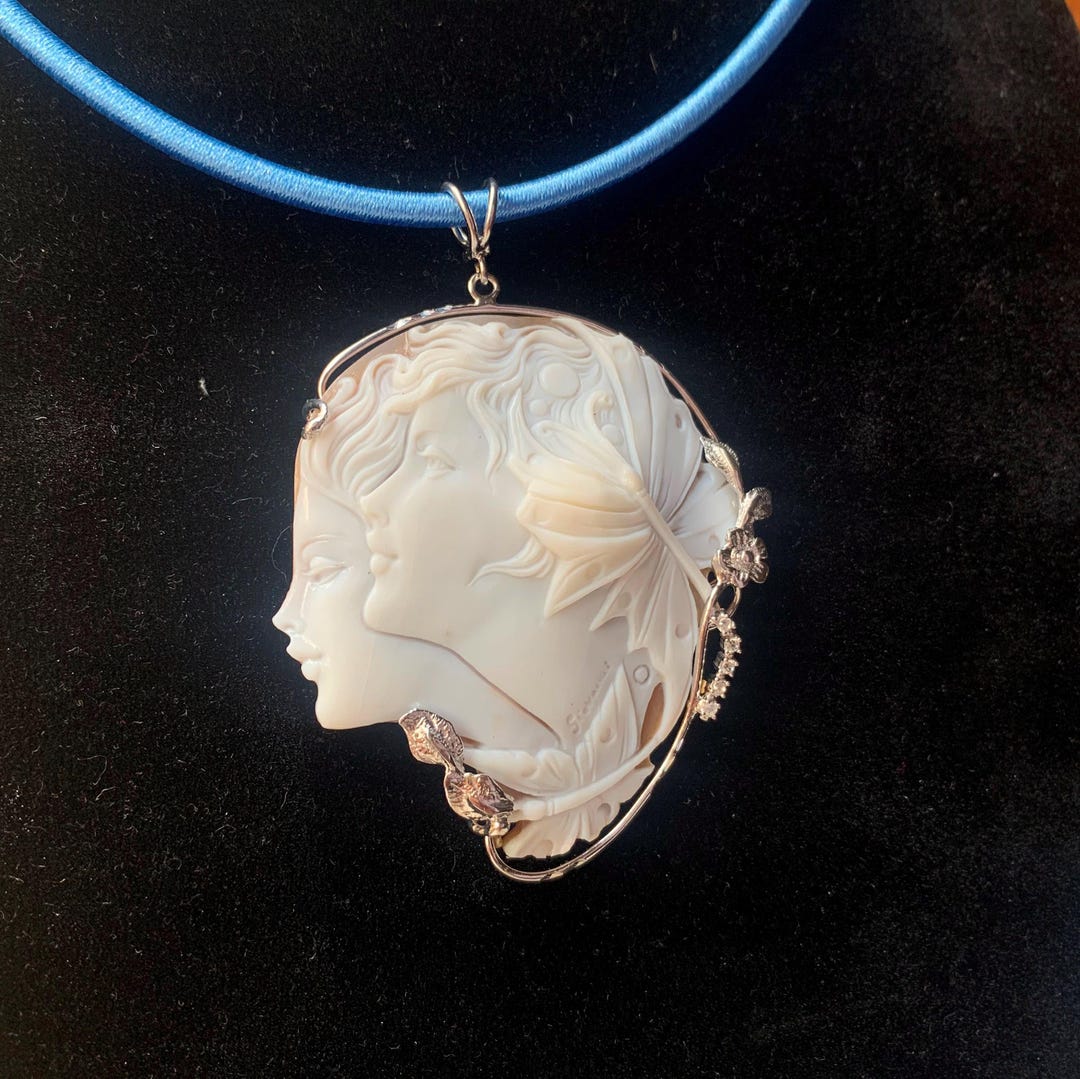 Shell Cameo Antique Hand Carved Unique Jewel Collection Friendship ...