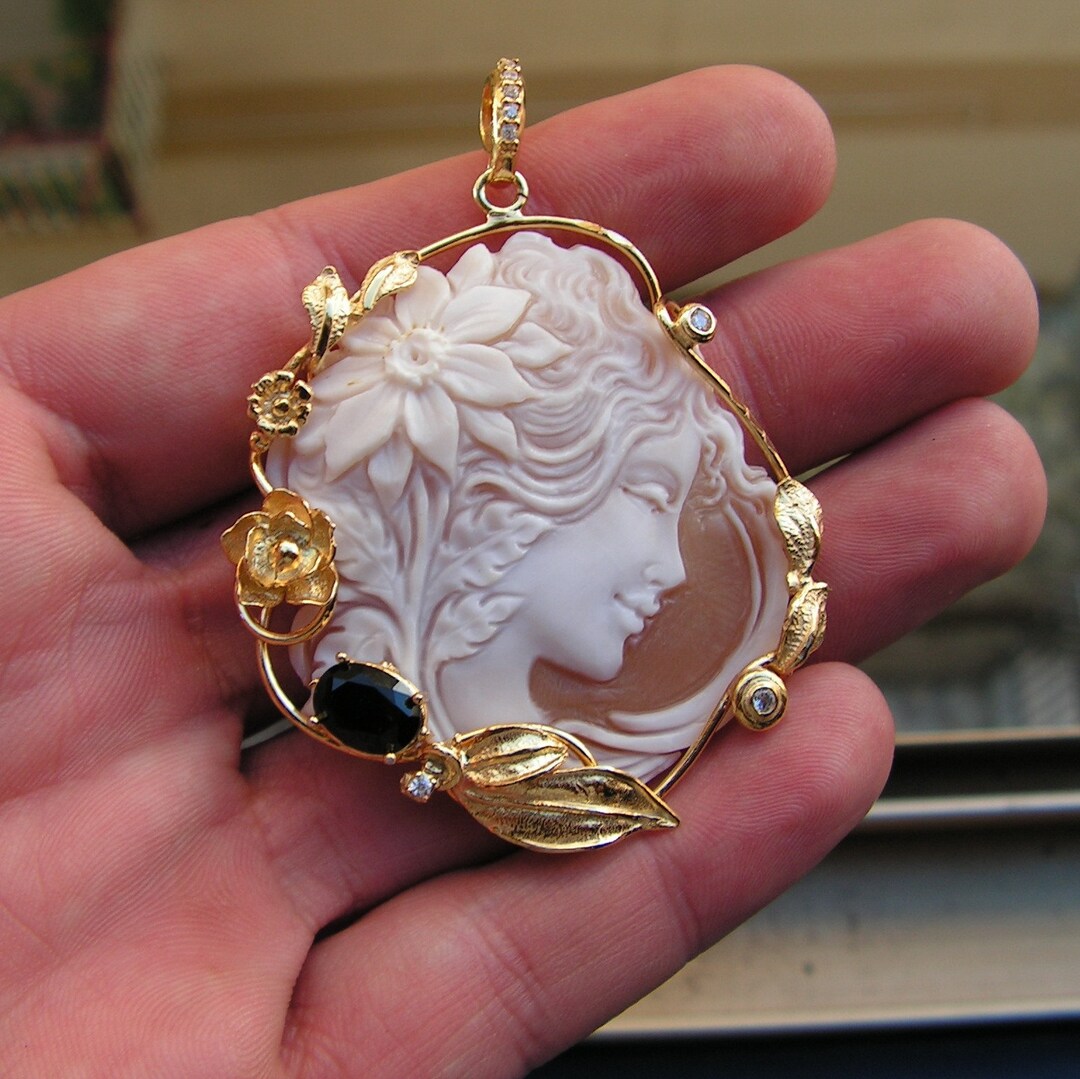 Carved Shell Cameo Museum Quality Hand-engraved Genuine - Etsy