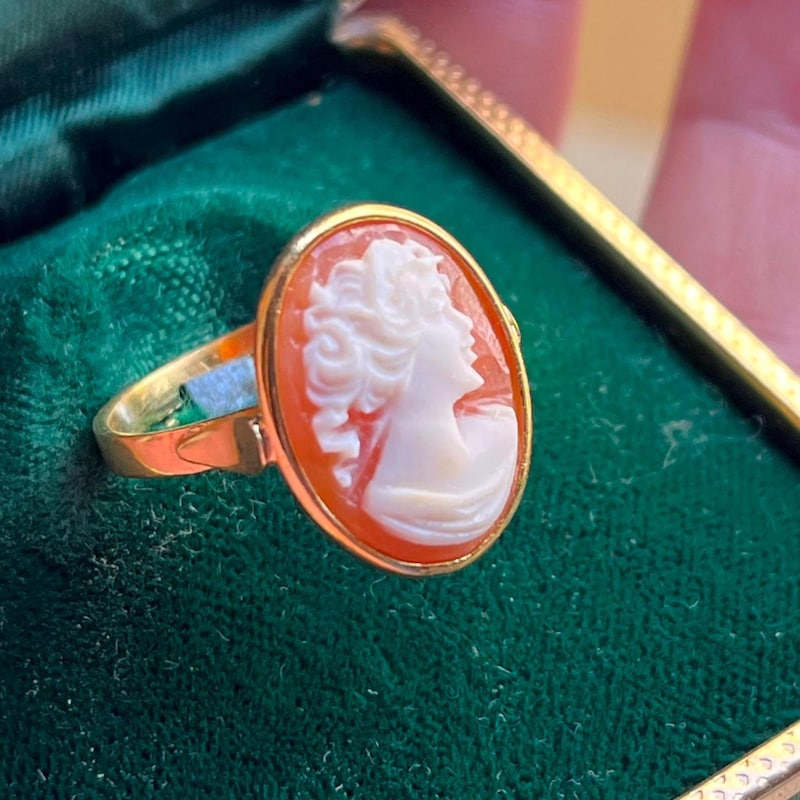 Woman Cameo Ring - Etsy UK