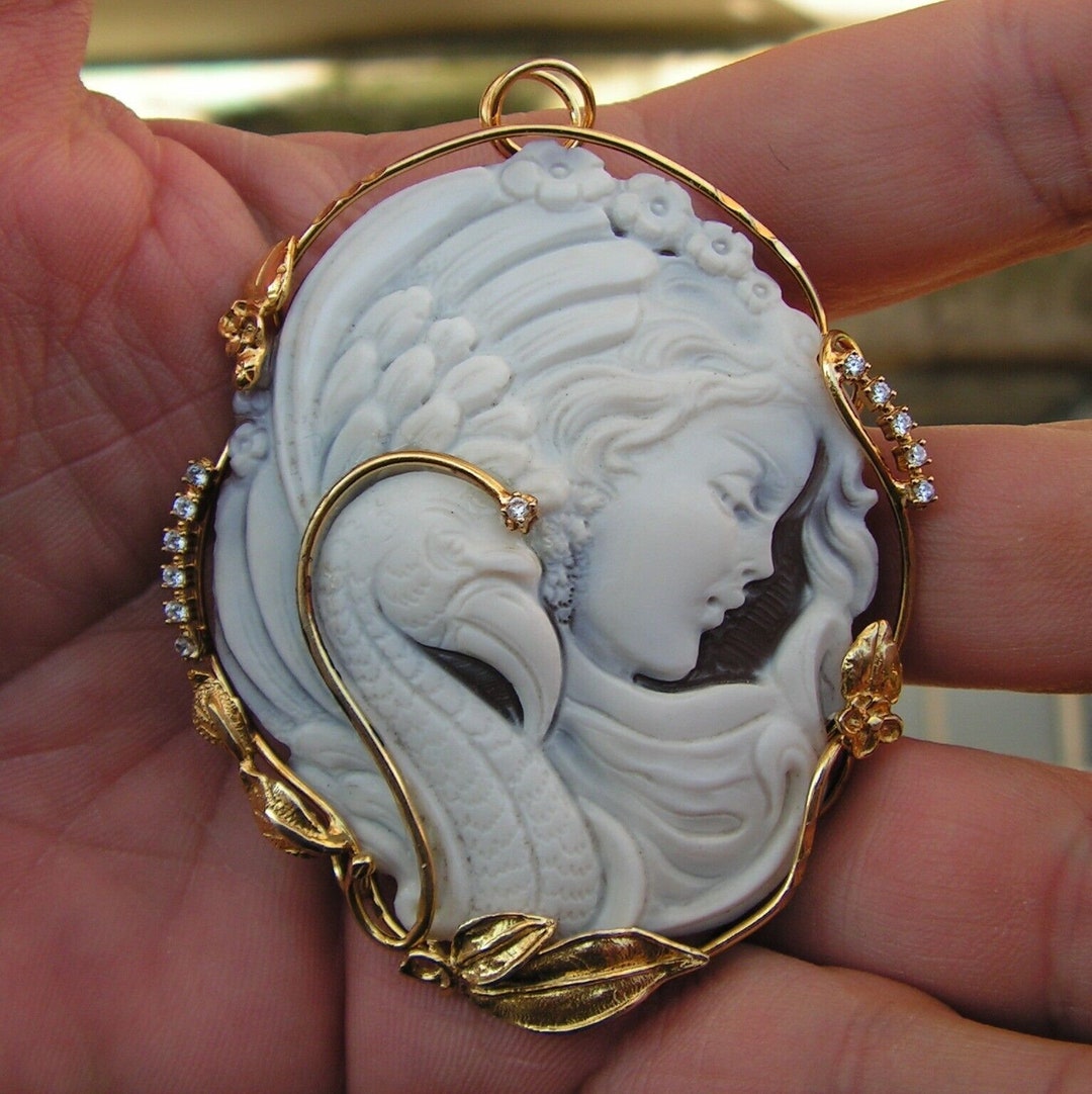 Carved Shell Cameo Museum Quality Hand-engraved Genuine - Etsy