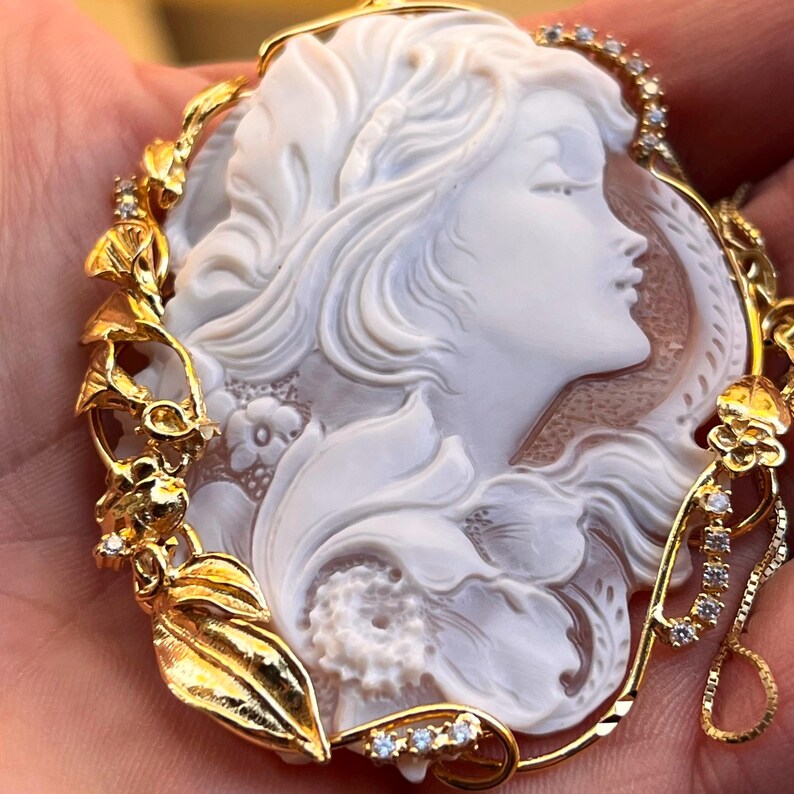 Cameo Pendant Gift, Exclusive Necklace, Vintage Style Charm, Unique ...