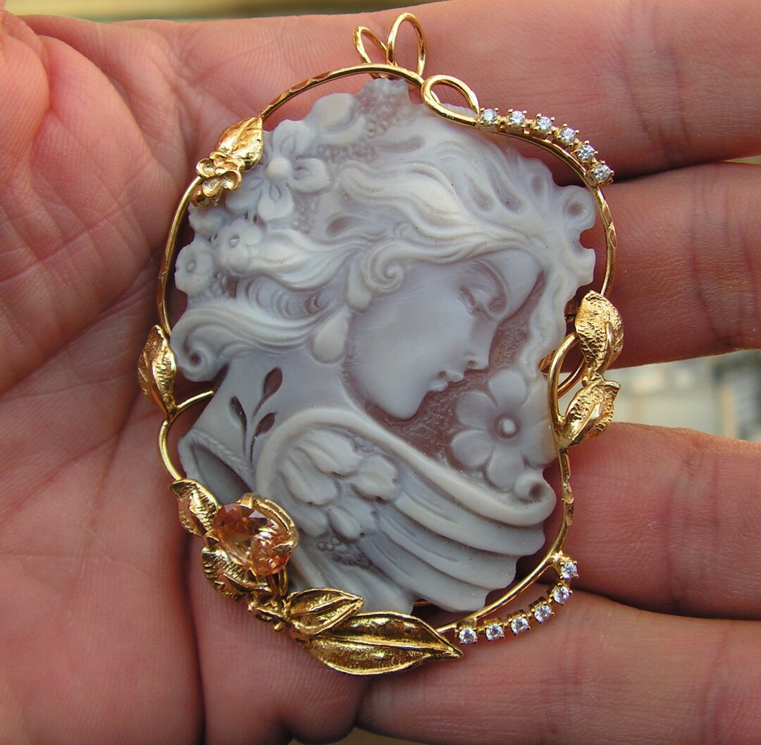 Carved Shell Cameo Museum Quality Hand-engraved Genuine - Etsy