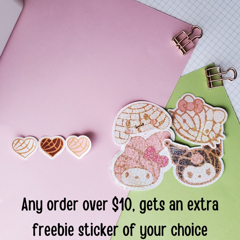 Kitty Concha Sticker Sheet Kitty Stickers Concha Stickers - Etsy