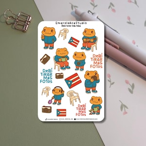 Bad Bunny DTMF Sticker Sheet: Concho & Frog Bujo Stickers - Etsy 日本