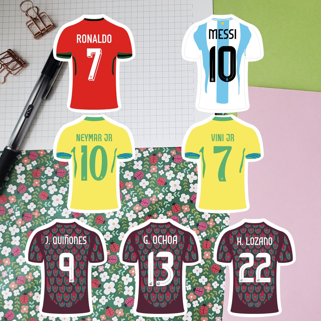 International Soccer Jersey Stickers Fútbol Stickers Soccer Players ...