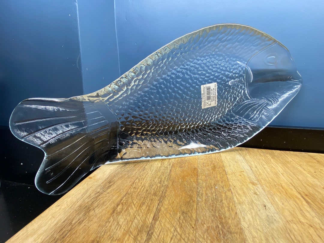 Fisk Szklany Polmiesk Fish Serving Plates X4 - Etsy
