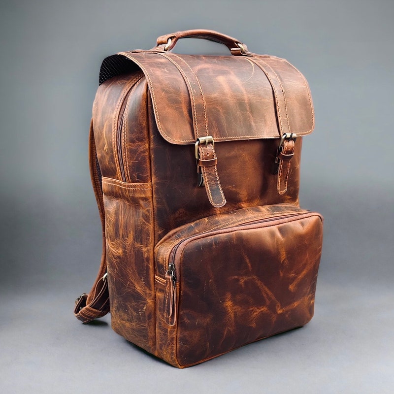 Leather Backpack - Etsy