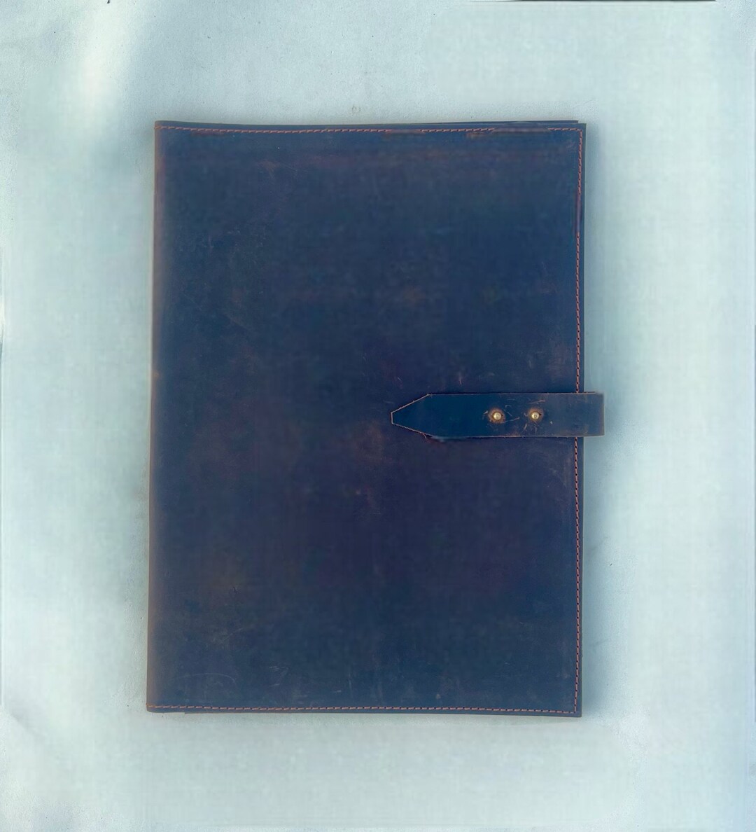 Personalized Leather Document Holder, Monogrammed Leather Document Folder, Leather Portfolio ...